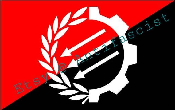 Three Arrows 14 Antifa 3x5ft Flag Banner Anti-fascism - Etsy
