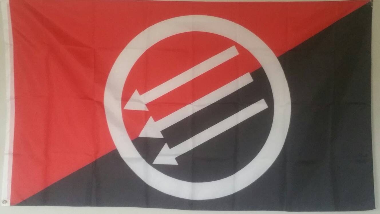 Three Arrows (6) Antifa 3x5ft Flag Banner Anti-fascism Anti-fascist ...