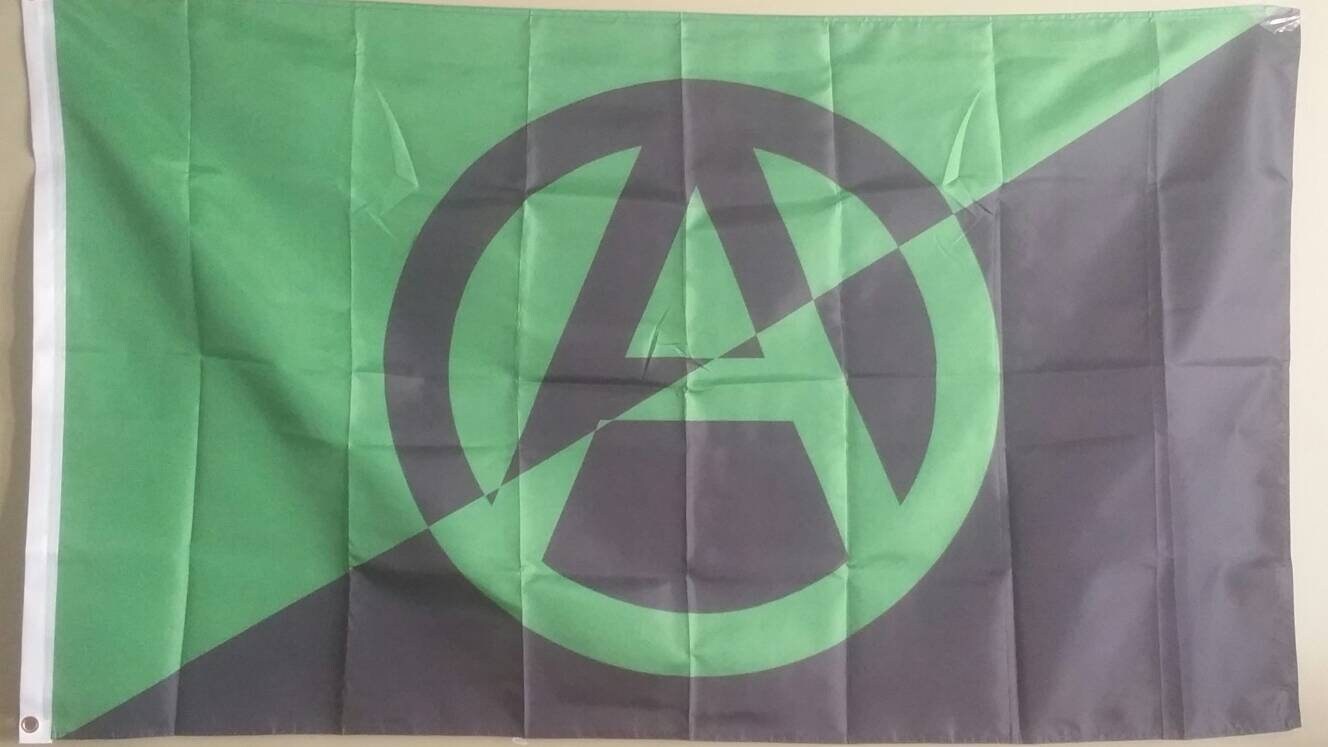 Green Anarchy 1 Flag Banner 3x5Ft Anarcho-Primitivism Eco | Etsy