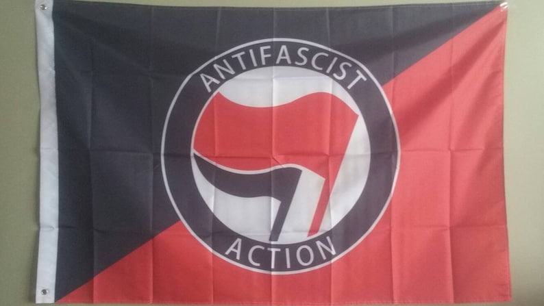 Antifascist Action Flag Banner (8) 3x5ft Antifa Anti-nazi Anarchist ...