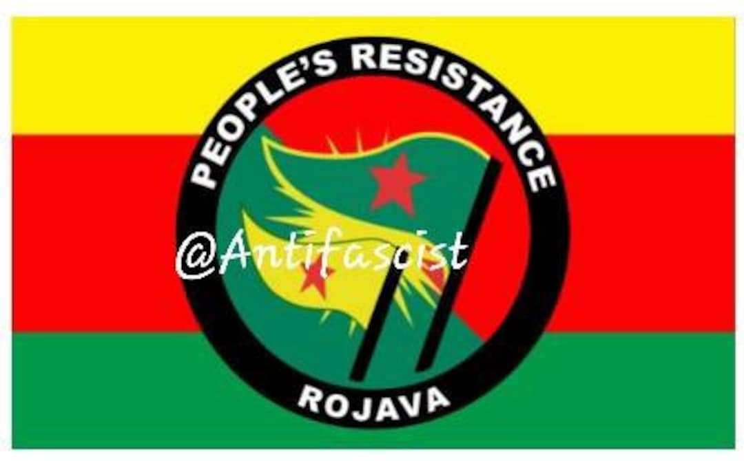 Resistencia Popular Rojava YPJ YPG 3x5Ft Bandera Bandera Movimiento ...
