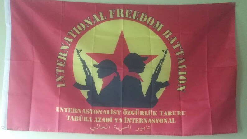 International Freedom Battalion 1 Flag Banner 3x5Ft Rojava | Etsy