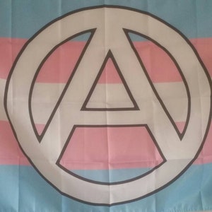 Anarchy Transgender Flag Banner 3x5ft Anti-transphobic Action ...