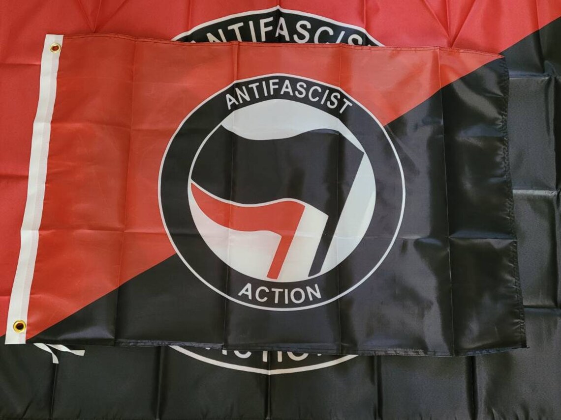 Antifascist Action Flag Banner (002) SMALL 2x3ft Antifascist Anti ...