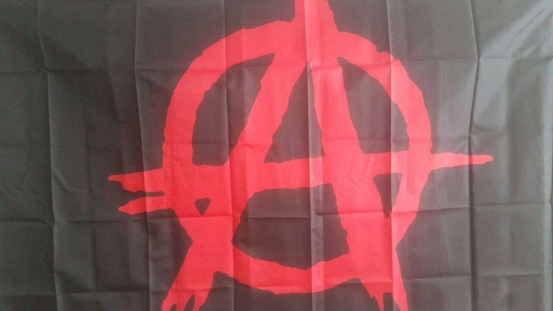 Anarchy (3) Flag Banner 3x5ft Old Skool Revolt Riot Anarchist ...