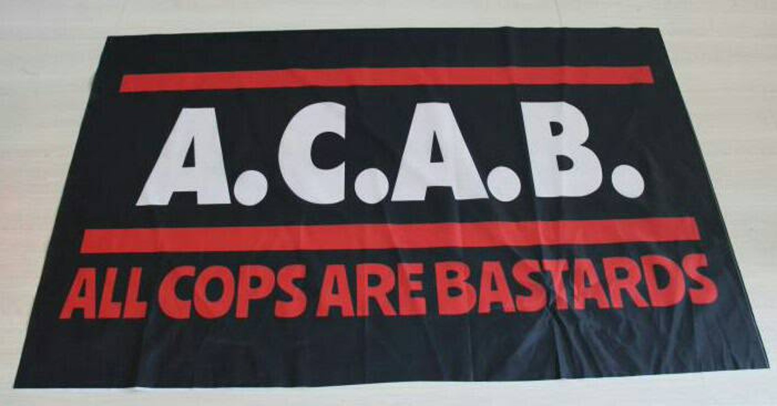 ACAB All Cops Are Bastards (2) A.C.A.B. 3x5ft Flag Banner Stop Police ...