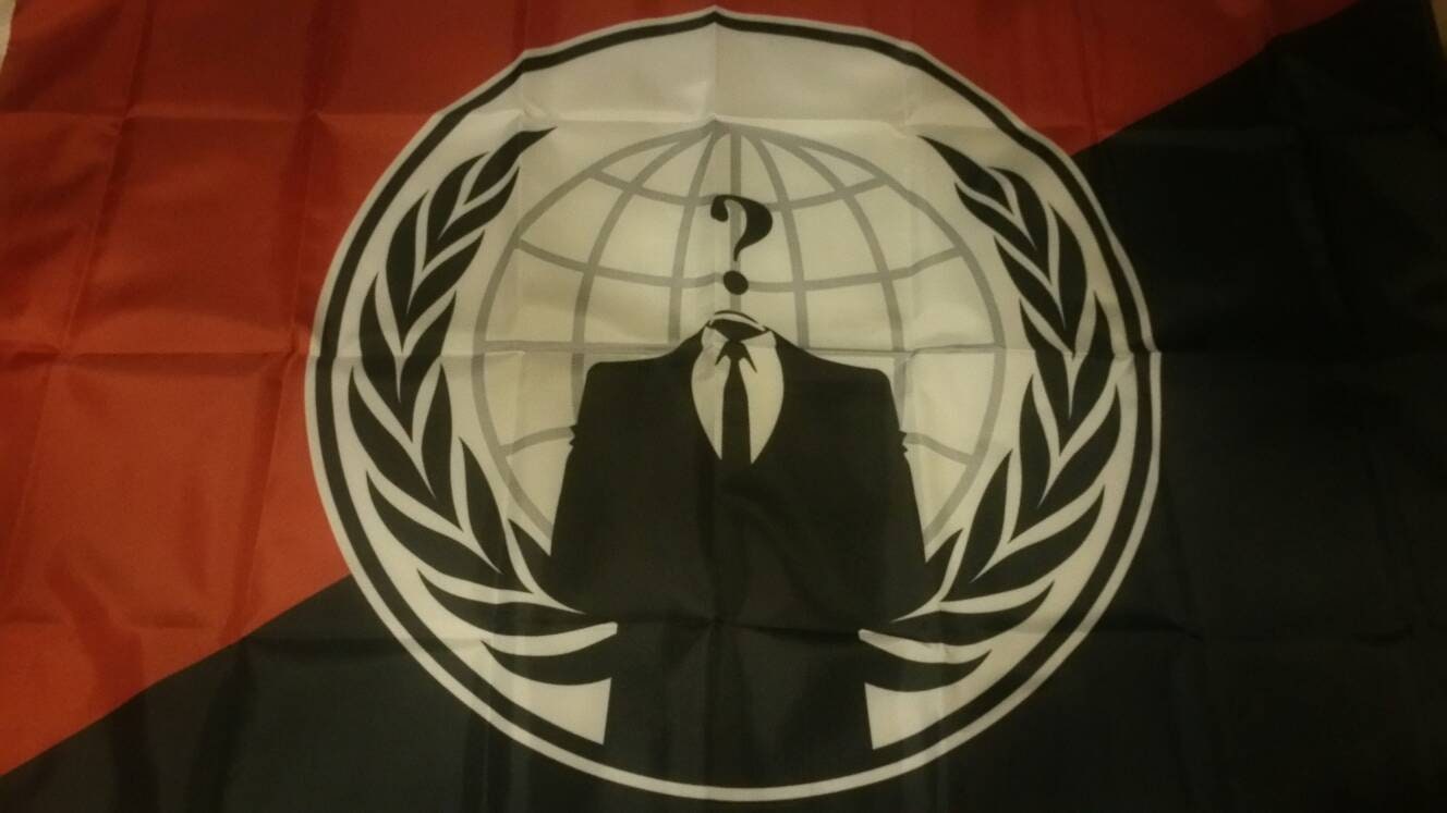 Anonymous Antifascist Anarchist Flag Banner 3X5FT | Etsy