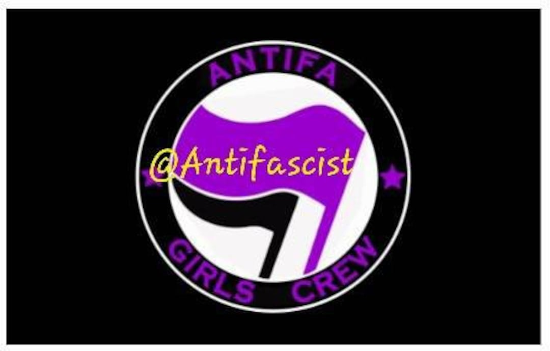 Antifa Girls Crew Flag 3x5Ft Feminista Antifascista Antifascismo Feminismo Anarco-Feminista ...