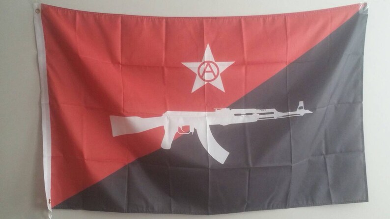 Anarchy Anarchist Revolutionary Flag Banner 6 3x5FT | Etsy