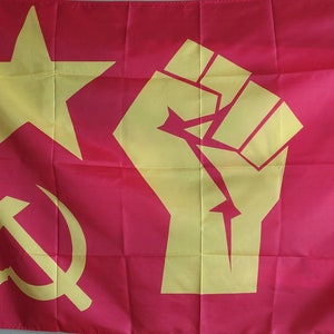Revolutionary Communist Flag Banner 3x5ft Fist of Resistance Labor ...