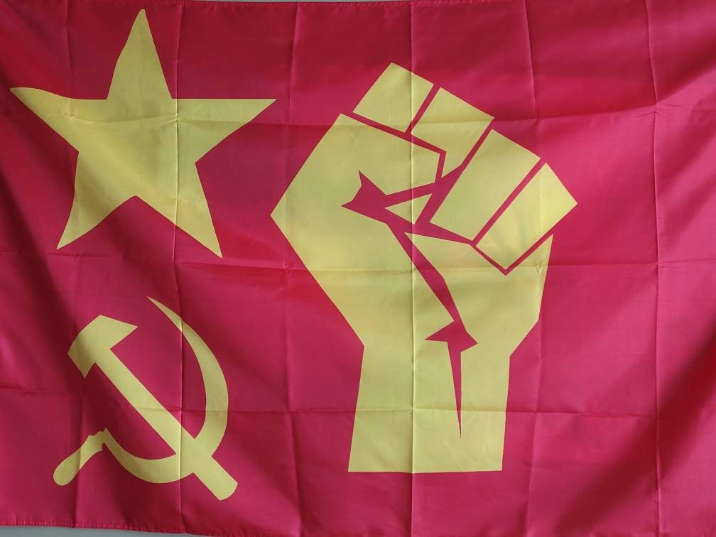 Revolutionary Communist Flag Banner 3x5ft Fist of Resistance | Etsy