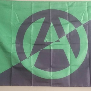 Green Anarchy (1) Flag Banner 3x5ft Anarcho-primitivism Eco Anarchism ...