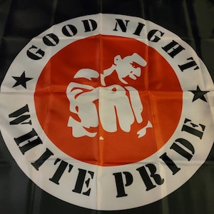 SALE Good Night White Pride 5 Flag Banner 3x5ft Antifascist Antifa Anti ...