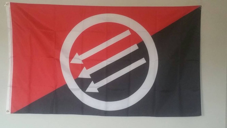 Three Arrows (6) Antifa 3x5ft Flag Banner Anti-fascism Anti-fascist ...