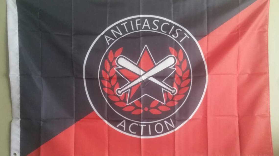 Antifascist Action Flag Banner (9) 3x5ft Antifa Antifascism Anarchist ...