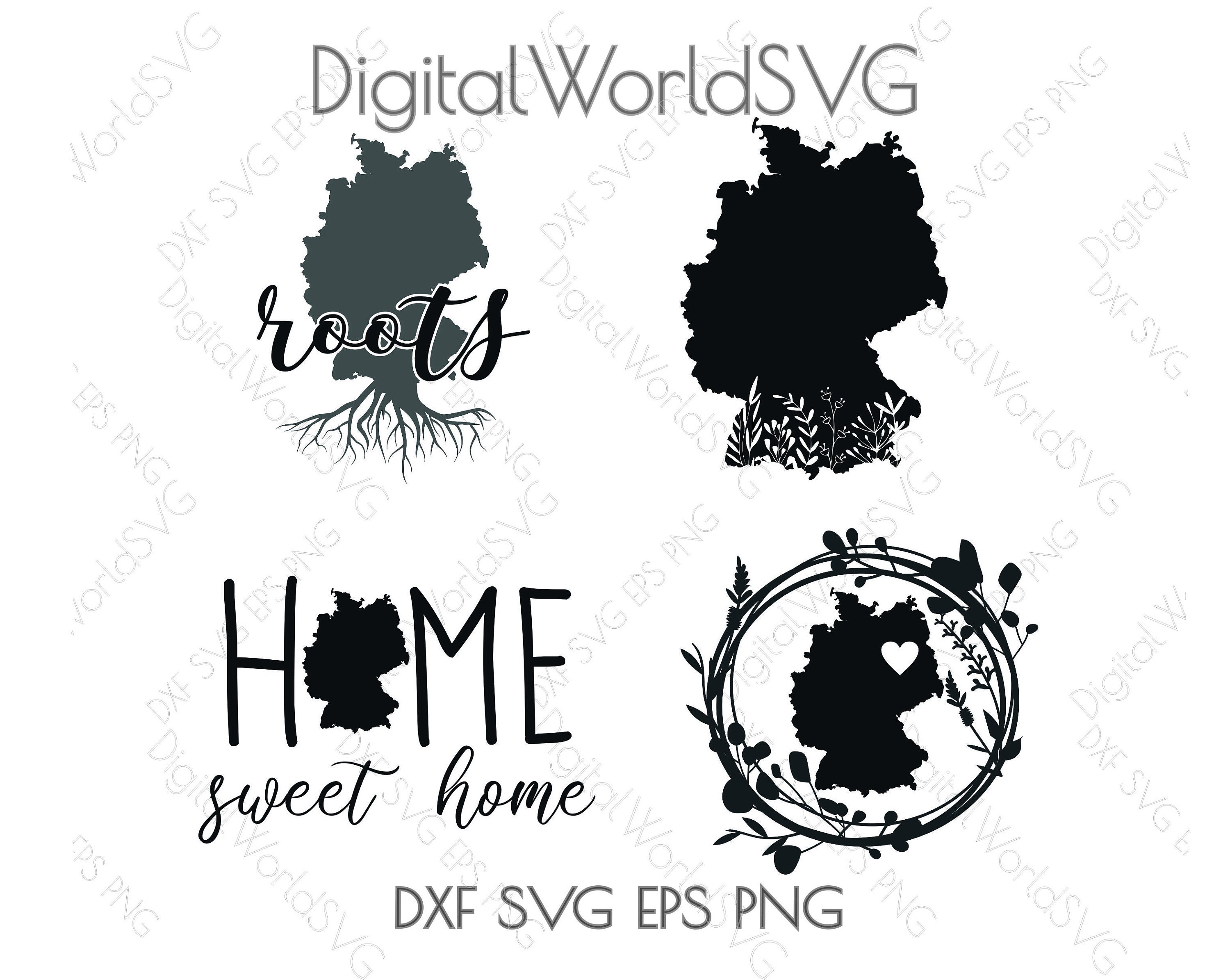 Germany Deutschland digital file svg png dxf eps Cut file for | Etsy