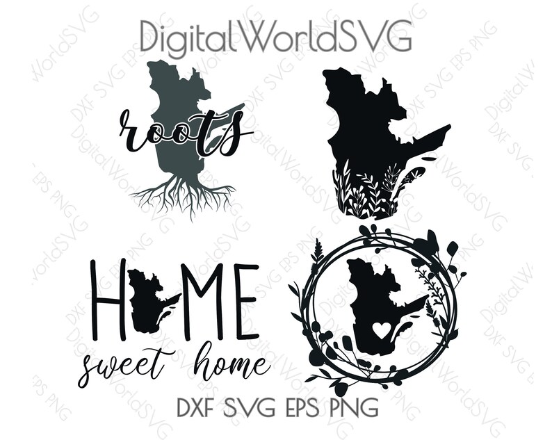 Quebec Canada Cut File for Silhouette and Cricut Digital - Etsy