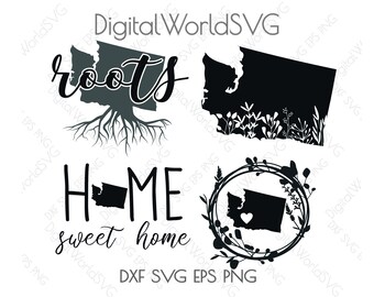 Washington State Home Svg - Etsy