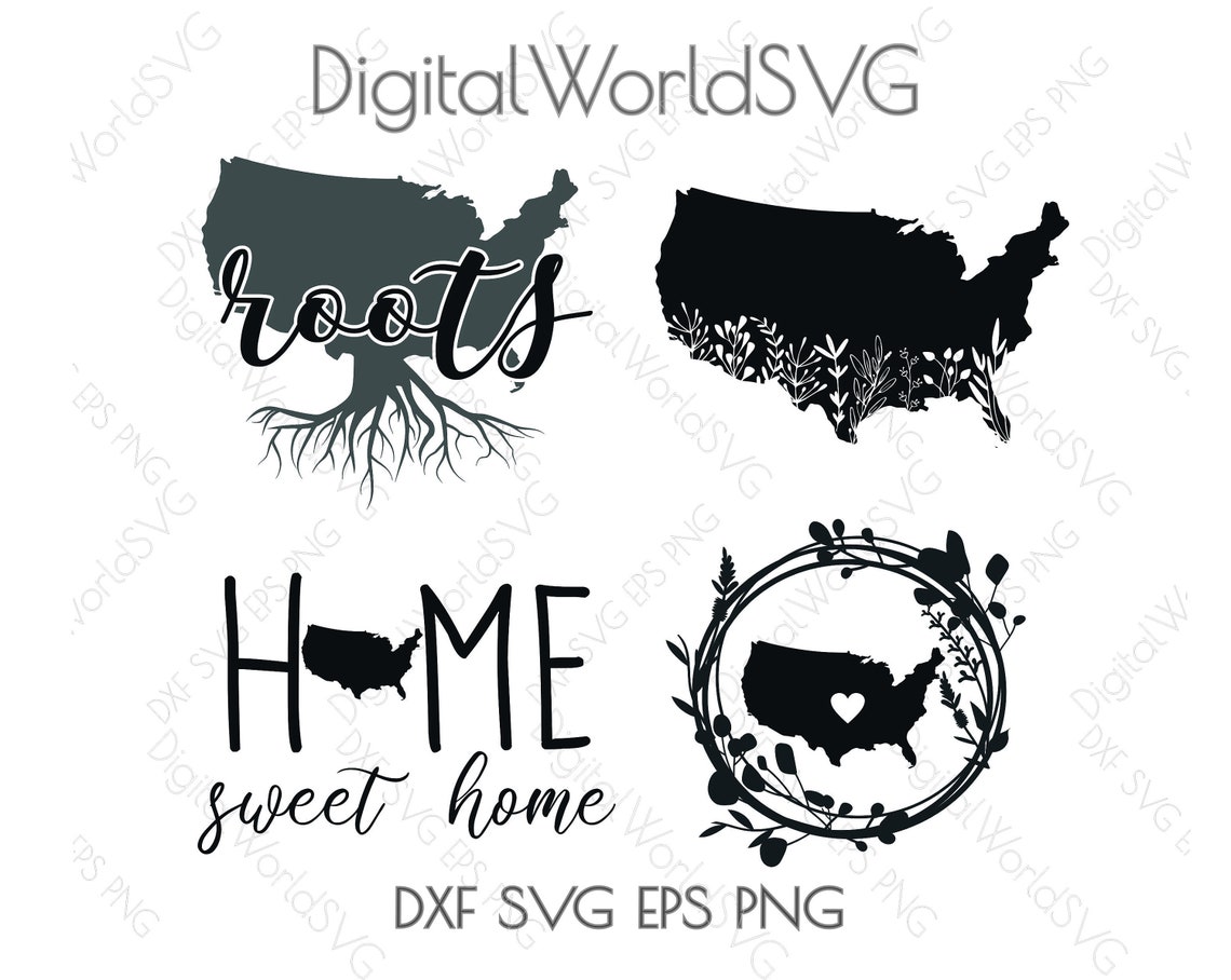 USA America Digital Vector File Svg Png Dxf Eps Cut File for - Etsy
