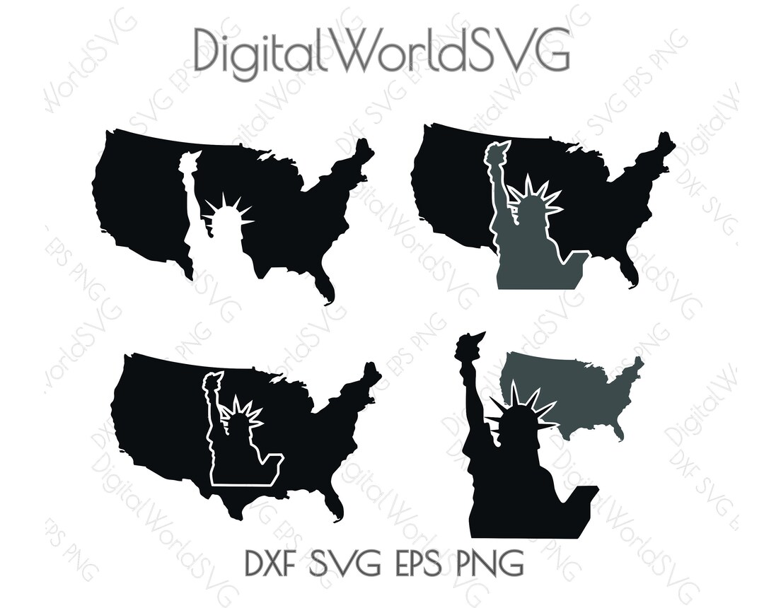 USA Digital Vector File Svg Png Dxf Eps Cut File for - Etsy