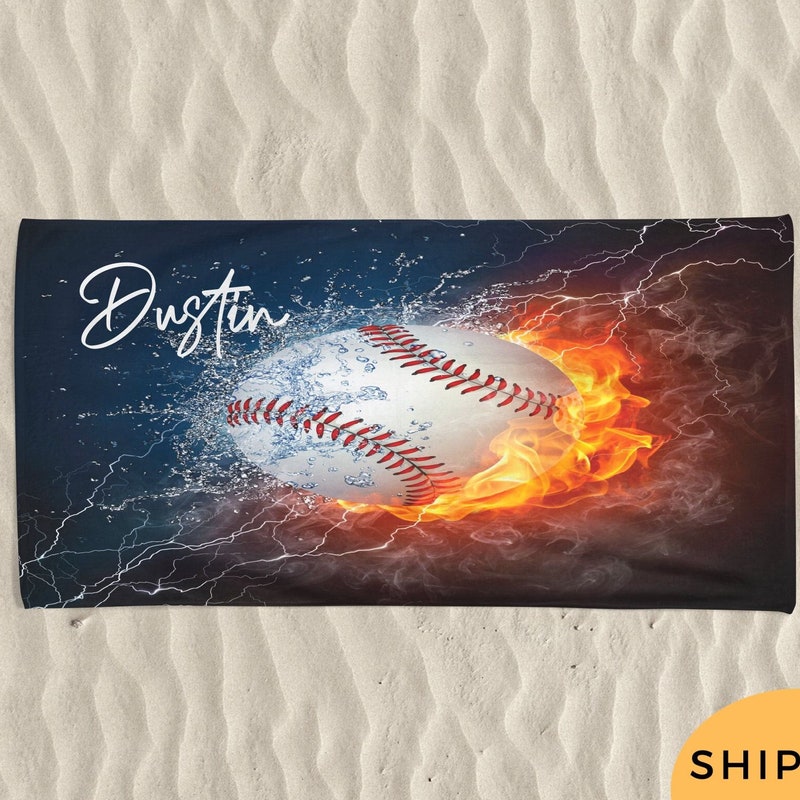 Baseball Beach Towel - Etsy