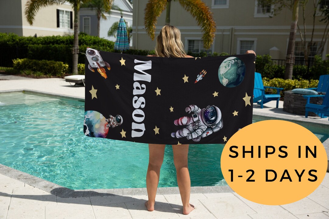 Space Beach Towel Outer Space Pool Towel Space Theme Baby - Etsy