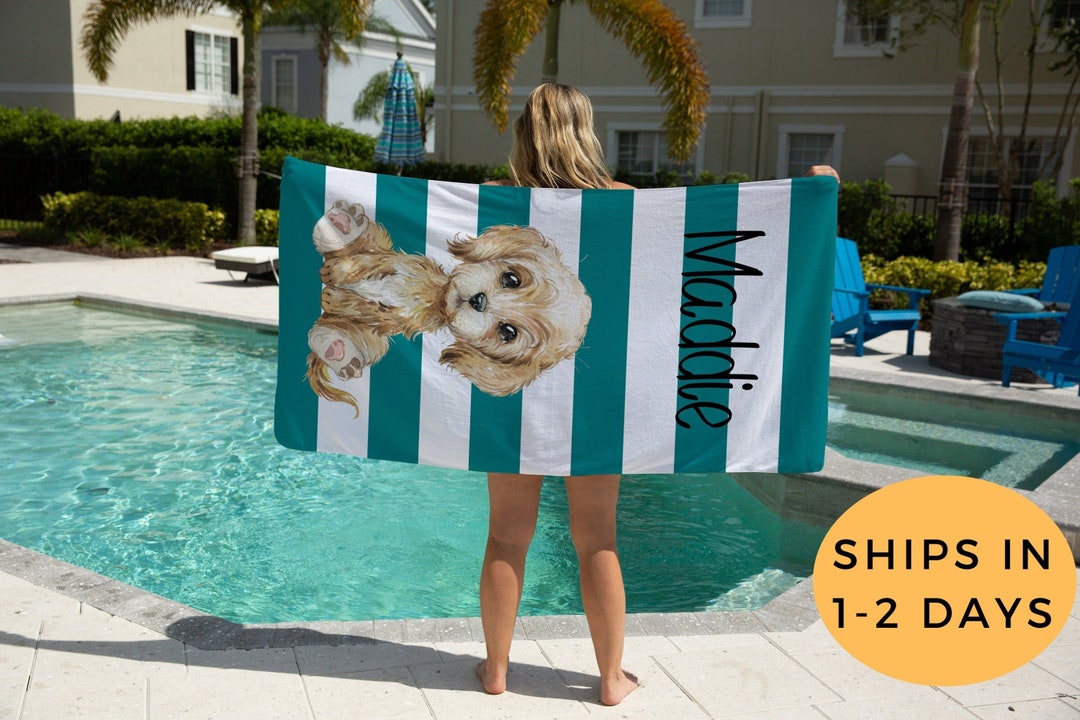 Goldendoodle Beach Towel, Goldendoodle Gifts, Goldendoodle Baby Gift ...