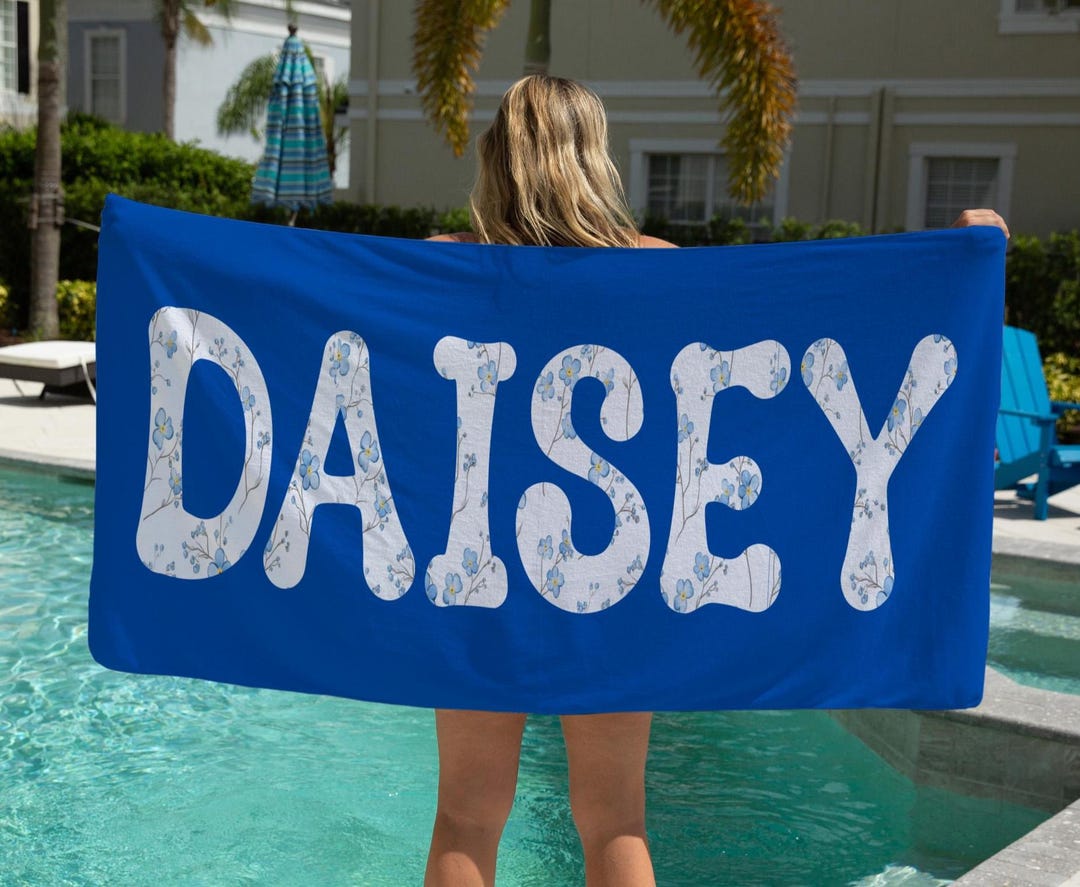 Toddler Beach Towel, Custom Pool Towel, New Apartment Gift, Realtor ...