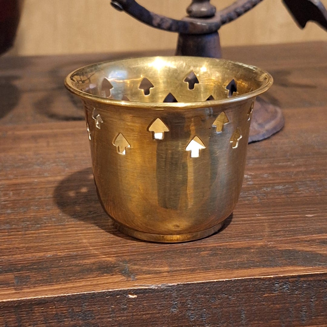 Vintage Brass Votive Candle Holder Etsy