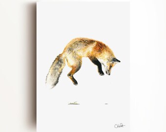 Fox Jumping - Etsy