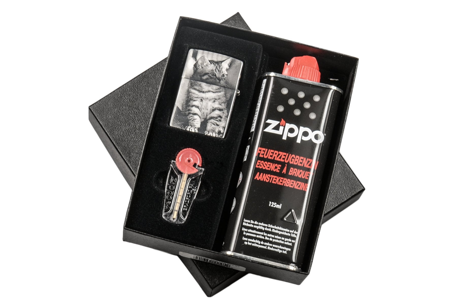 ZIPPO Gift Set Lighter Engraved Chrome Matt Silver With Photo - Etsy UK