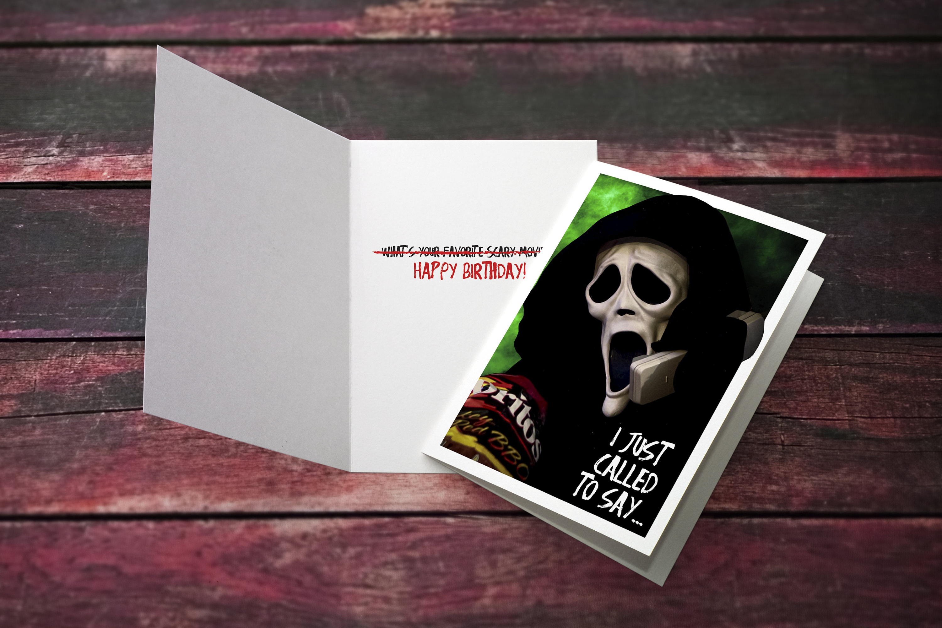 Scream Themed Birthday Card - Etsy