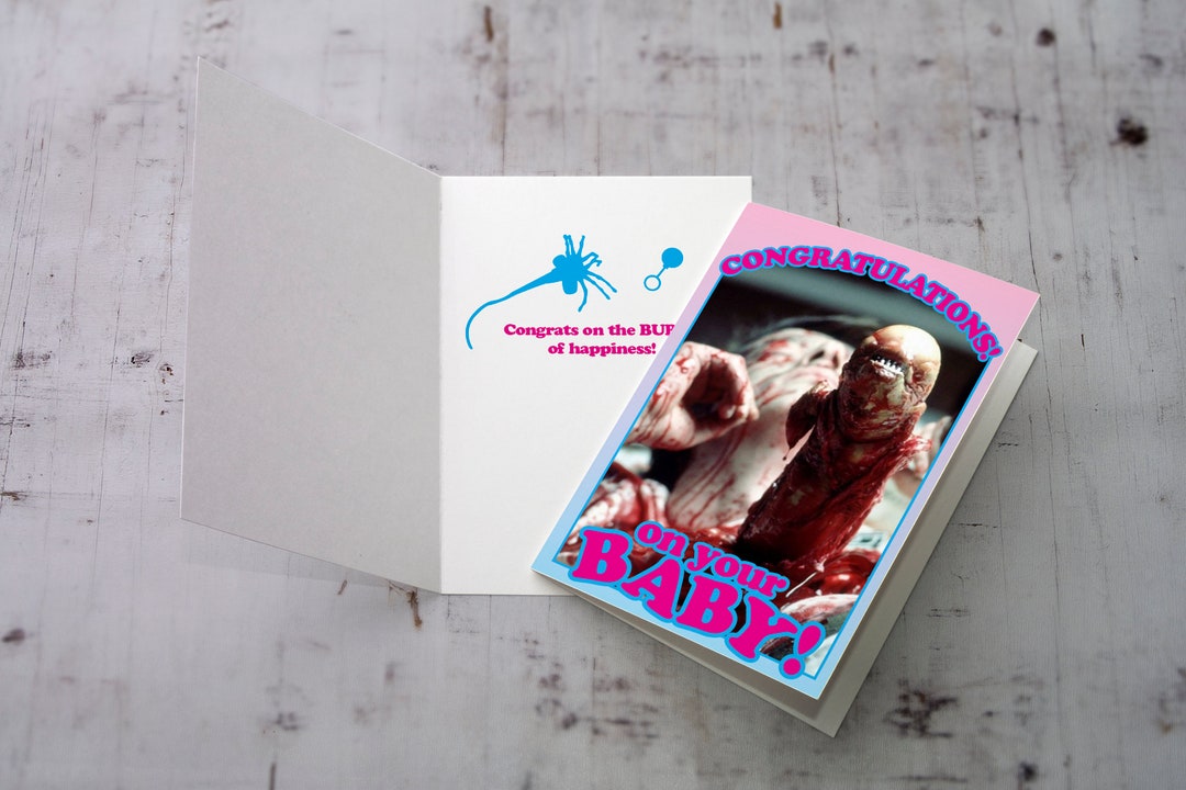 Congratulations on the Baby alien Theme Greeting Card - Etsy