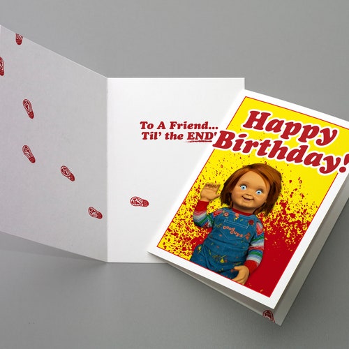Happy Birthday child's Play / Chucky Theme Greeting - Etsy