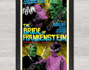 The Bride of Frankenstein Poster | Etsy