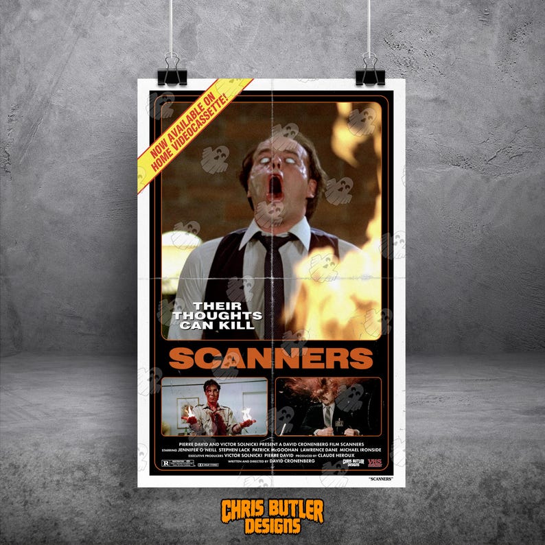 Scanners (VHS Series) 11x17 Alternative Movie Print - Etsy