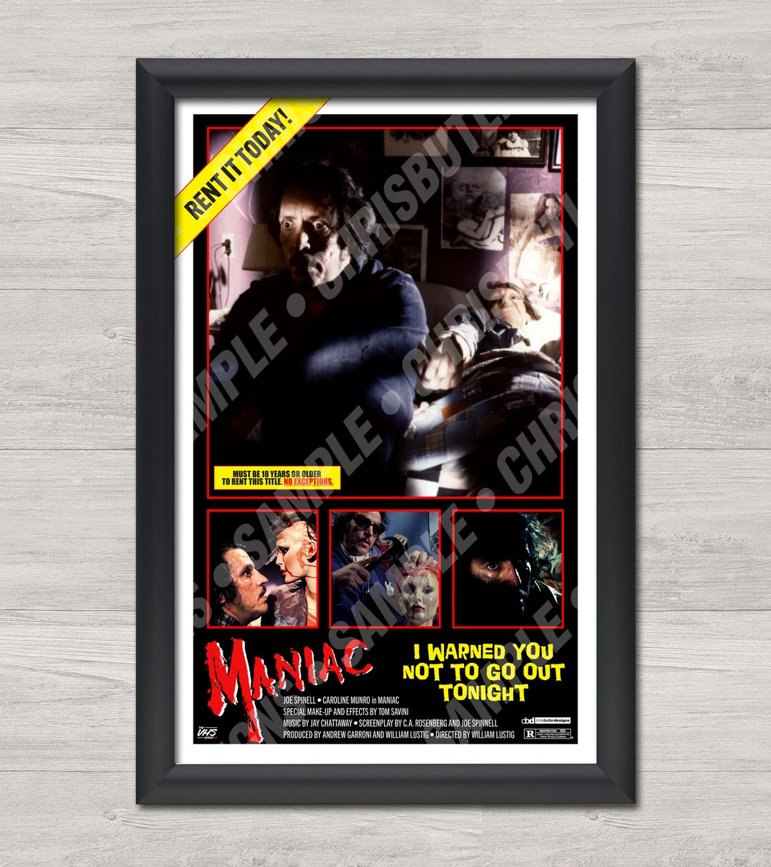 Maniac VHS Series 11x17 Movie Poster - Etsy