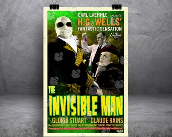 The Invisible Man Poster 11x17 Art Print 1933 HORROR Film, Classic ...