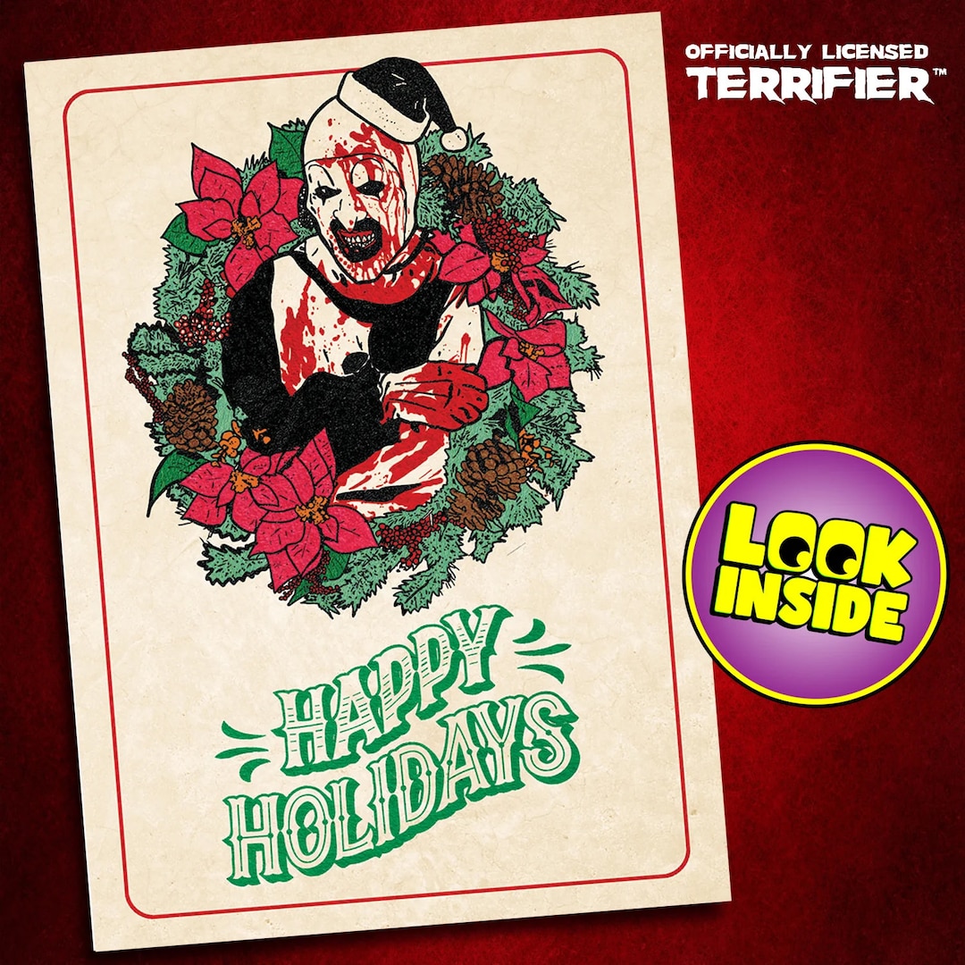 Art the Clown Terrifier Themed Holiday Card (officially Licensed) - Etsy