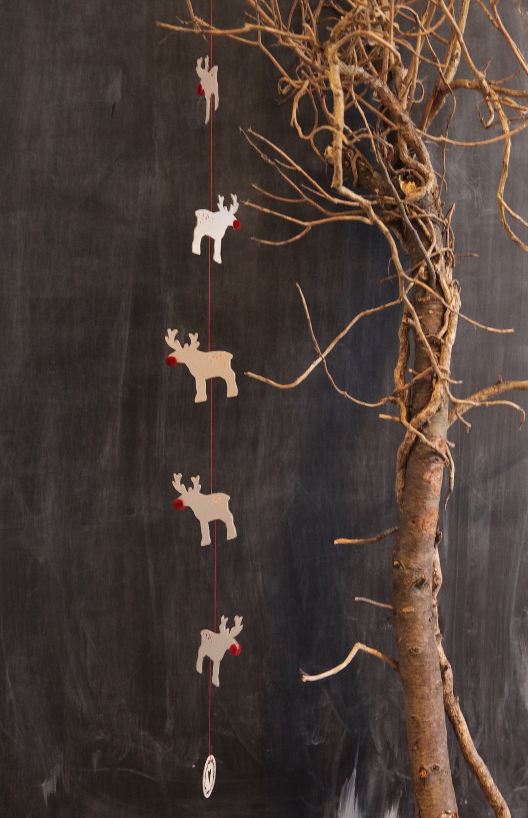 Garland Reindeer Rudolph Red-nosed / Hanger / Christmas Decoration - Etsy