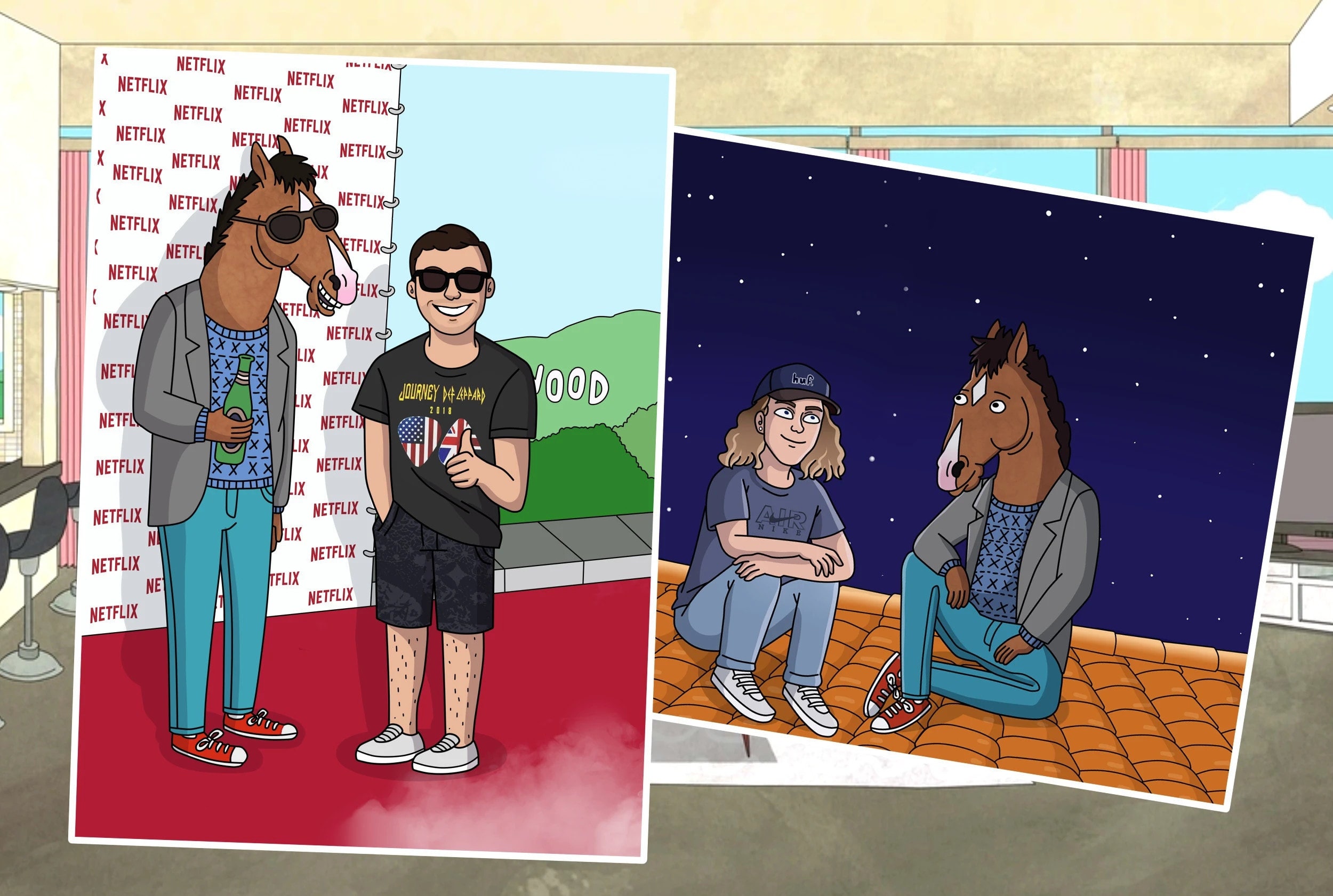 Bojack Horseman Cartoon, Custom Bojack Horseman Family Portrait, Couple ...