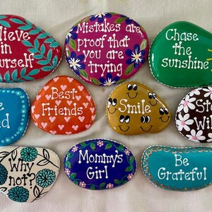 Inspirational Painted Rocks - Etsy UK