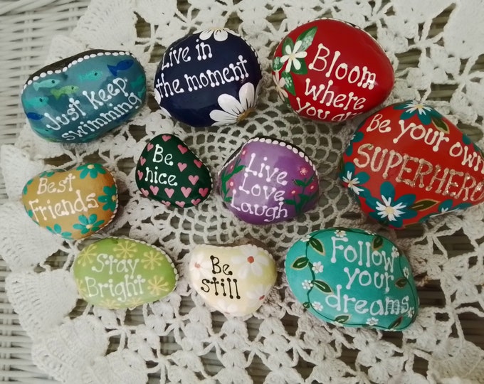 Inspirational Painted Rocks - Etsy