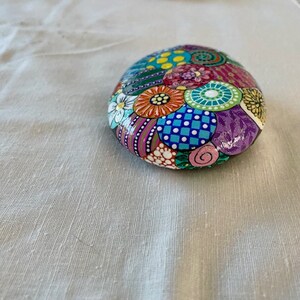 Circle Design Painted Rock - Etsy