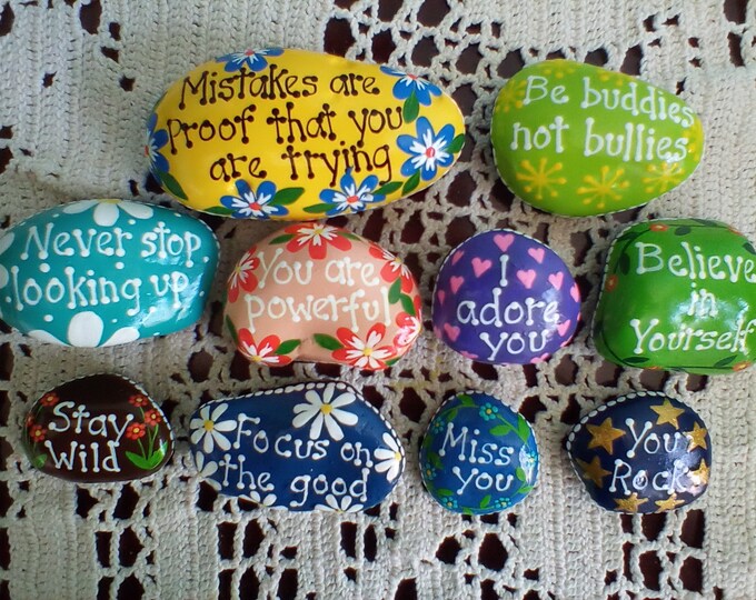 Inspirational Painted Rocks - Etsy