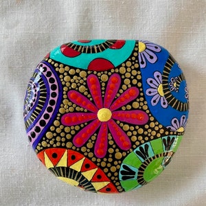Colorful Design Painted Rock - Etsy