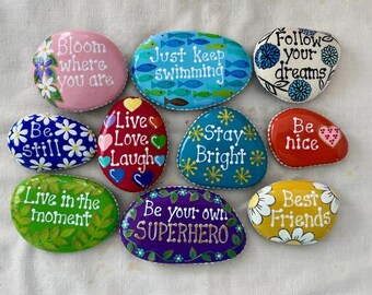Inspirational Painted Rocks - Etsy