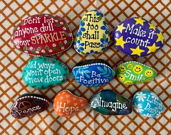 Inspirational Painted Rocks - Etsy