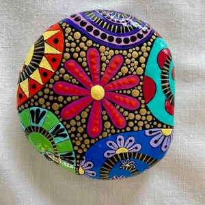 Colorful Design Painted Rock - Etsy