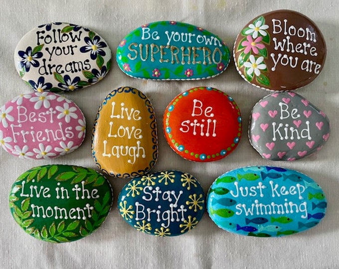 Inspirational Painted Rocks - Etsy